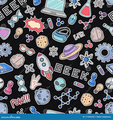 Seamless Vector Background Wallpaper Texture Backdrop Pattern Set Of Doodle Cartoon Icons