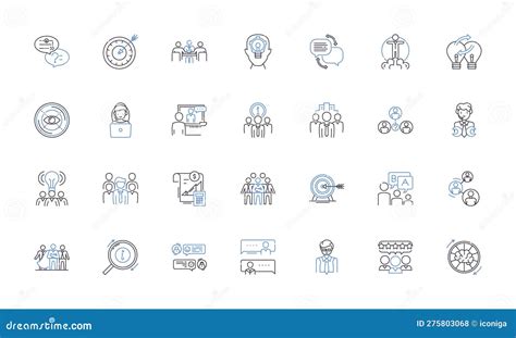 Operations Resources Line Icons Collection Efficiency Performance