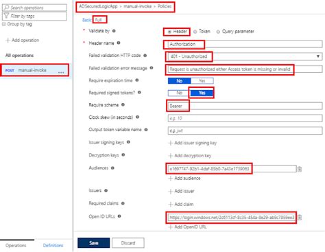 Securing Logic App With Azure Active Directory Authentication Protect
