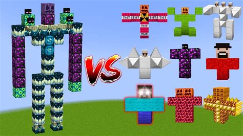 Titan Sculk Enderman Vs All Minecraft Bosses Minecraft Mob Battle Youtube