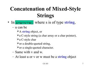 Lecture 5 String In C Explaination And Example Ppt