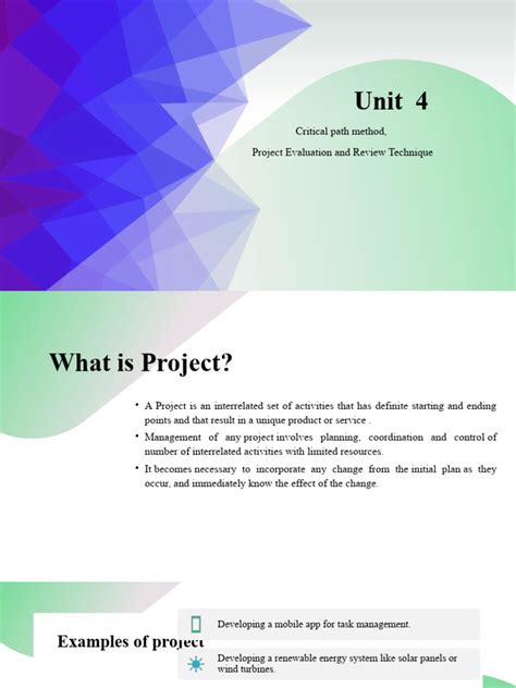 Unit 4 Critical Path Method Project Evaluation And Review Technique