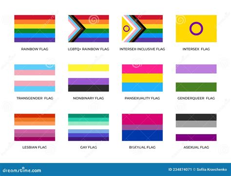 Lgbtq Pride Flags Lgbt Community Stock Vector Illustration Of Proud