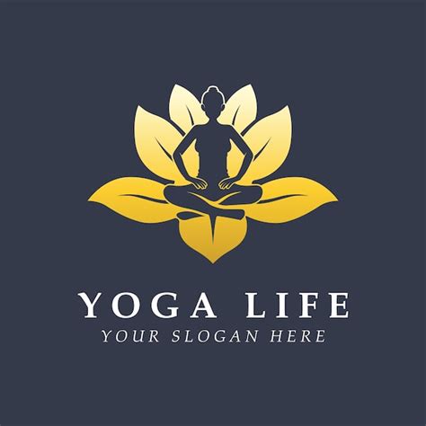 Yoga Logo Und Vektor Mit Slogan Vorlage Premium Vektor