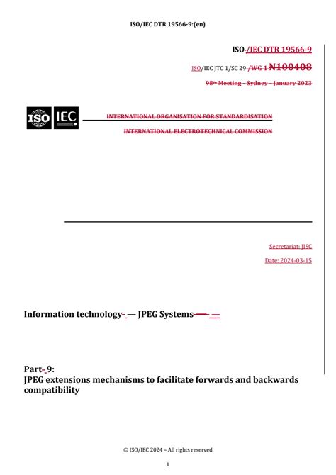 ISO IEC DTR 19566 9 Information Technology JPEG Systems Part 9 JPEG Extensions Mechanisms To