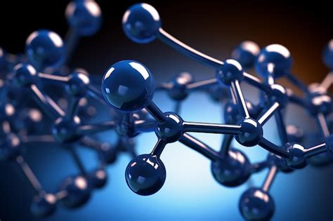 Premium Photo Blue Molecular Structure