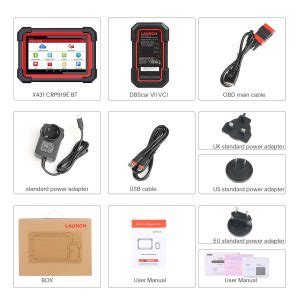 LAUNCH X431 CRP919E BT Car Diagnostic Tool Auto OBD OBD2 Scanner Active Test ECU Coding CANFD