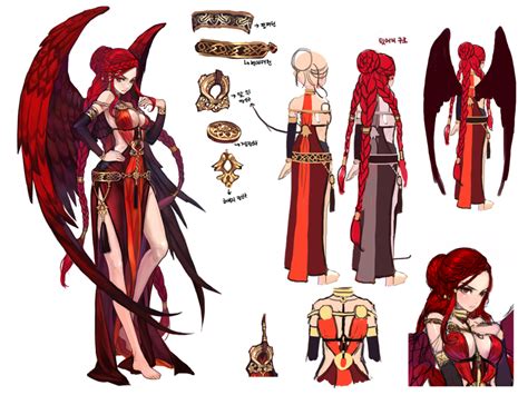 게임원화마비노기 여성 캐릭터 디자인 캐릭터 디자인 레퍼런스 일러스트레이션