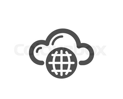 Cloud Computing Icon Internet Data Storage Sign File Hosti Colourbox