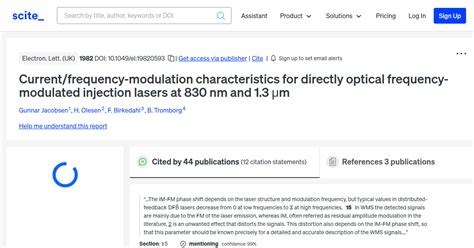 Currentfrequency Modulation Characteristics For Directly Optical