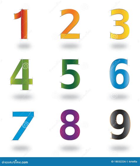 Set Of Icons And Logo Elements Numbers Digits 1 To 9 Royalty Free Stock Image Image 18032226