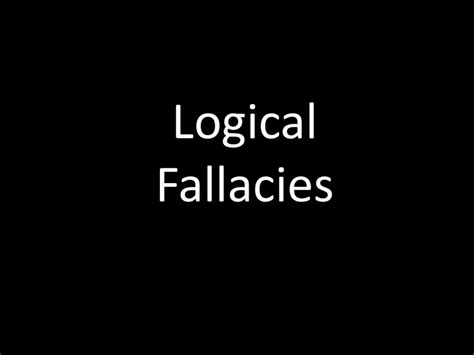 logical fallacies identifying insufficient evidence