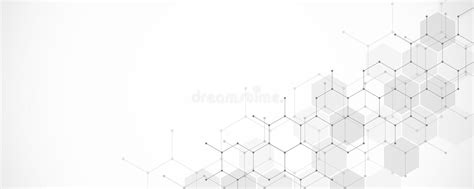 Abstract Design Element With Geometric Background And Hexagons Shape Pattern Stock Vector
