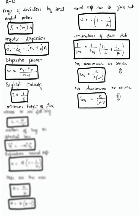 Physics Formula Sheet