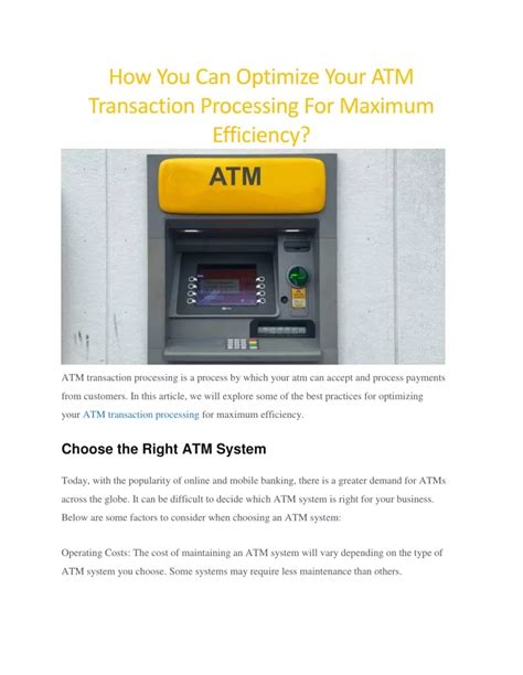 Ppt Atm Transaction Processing1 Powerpoint Presentation Free Download Id 11482135