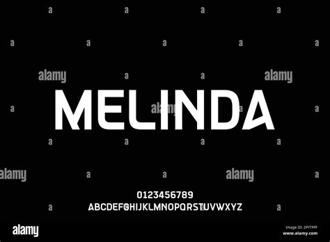 Unique Modern Sans Serif Display Font Vector Stock Vector Image And Art Alamy