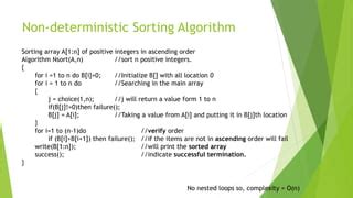 Non Deterministic Algorithms PPT