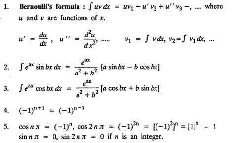 Fourier Series Definition Eulers Formula Convergence Theorem Important Formulae With