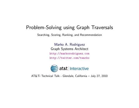 problem solving using graph traversals r machinelearning