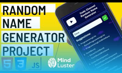 Learn Build A Random Name Generator App Javascript HTML CSS Project