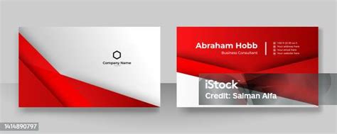 현대적인 세련된 레드 명함 벡터 디자인 창의적이고 깨끗한 명함 템플릿 기업 스타일의 고급 우아한 명함 배경 벡터 일러스트 레이