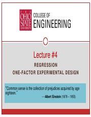 Lecture 4 SLR S Pdf Lecture 4 REGRESSION O N E FA C TO R E X P E R I M E N TA L D E S I G
