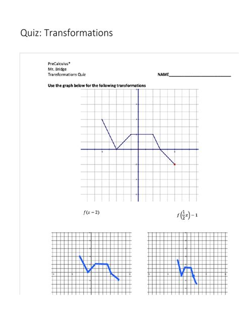 Transformations Quiz Pdf