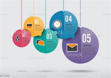 웹 디자인 연례 보고서 다이어그램 워크플로 레이아웃에 대 한 인포 그래픽 디자인 벡터 및 마케팅 아이콘을 사용할 수 있습니다 5 옵션 단계 또는 프로세스와 비즈니스 개념 0