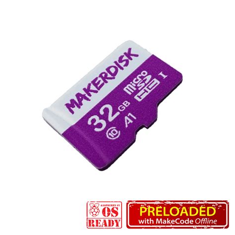 Makerdisk 32gb Preloaded Offline Makecode And Raspberry Pi Os