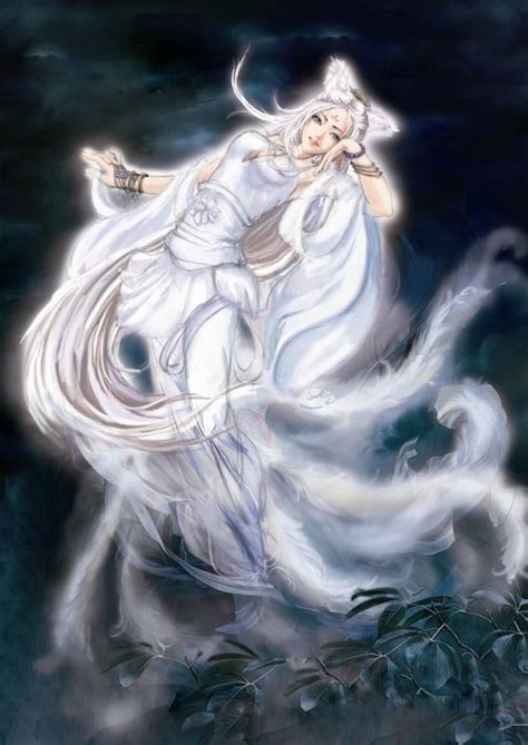 人形九尾狐怎么画 九尾狐人形简笔画 画九尾狐人形 大山谷图库