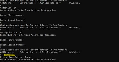 Do Arithmetic Operator According To User Choice With Switch Loop In C