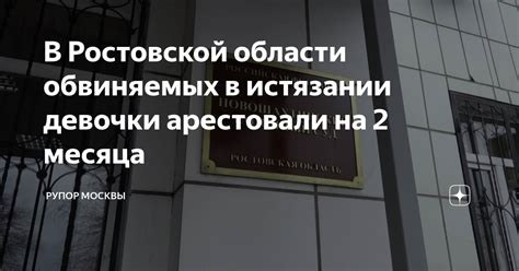 В Ростовской области обвиняемых в истязании девочки арестовали на 2 месяца Рупор Москвы Дзен