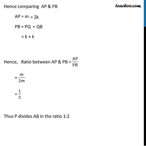 Example 8 Find Coordinates Of Points Of Trisection Examples