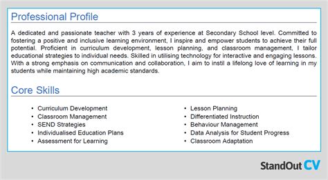 Teacher CV Examples Guide Cv For Teaching Job Application Download Get Reliable Templates To