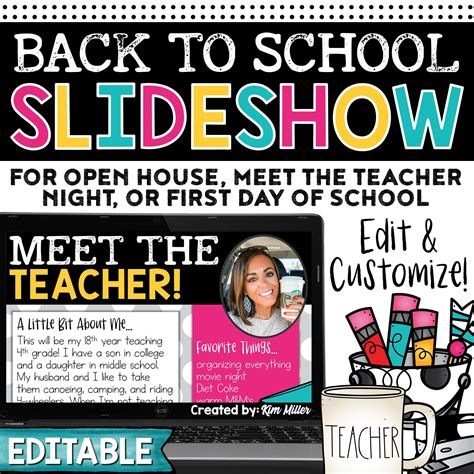 Back To School Slides Templates Editable Meet The Teacher Slideshow