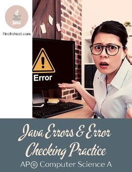 AP Computer Science A Java Programming Errors And Error Checking