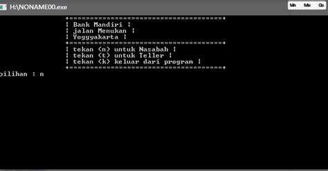 Zona Kampus Contoh Program Queue Antrian Bank C