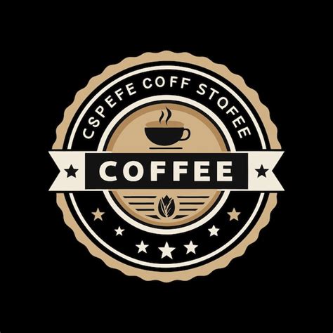 Minimal Coffee Logo Coffee Logo In Round Shape Set Of Coffee Elements