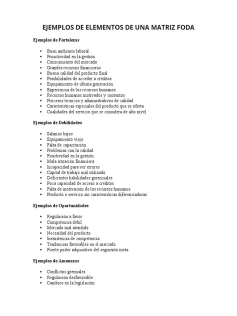 Ejemplos De Matriz Dofa Pdf
