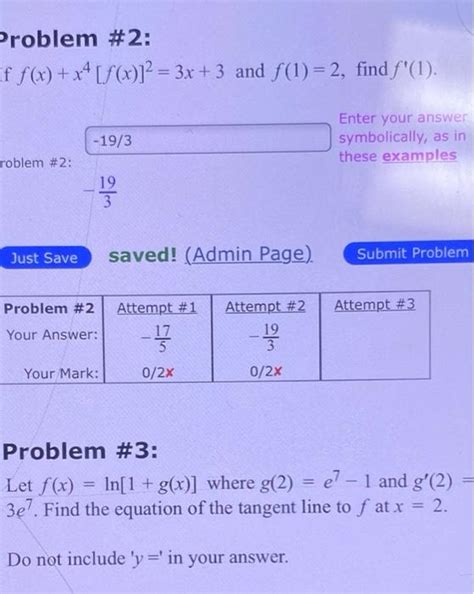 Solved Ff F X X4[f X ]2 3x 3 And F 1 2 Find F′ 1 Roblem