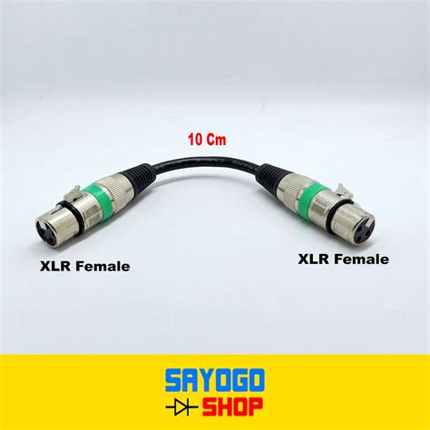Jual Audio Adapter Kabel Audio Sambungan XLR Female To Female Shopee Indonesia