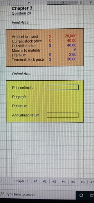 Solved B Ti Chapter 3 Question 20 Input Area Amount To