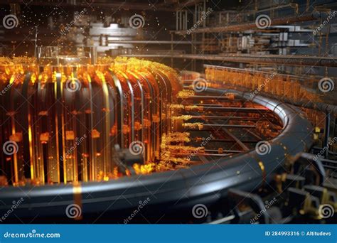 Close Up Of Particle Accelerators Inner Structure Stock Illustration