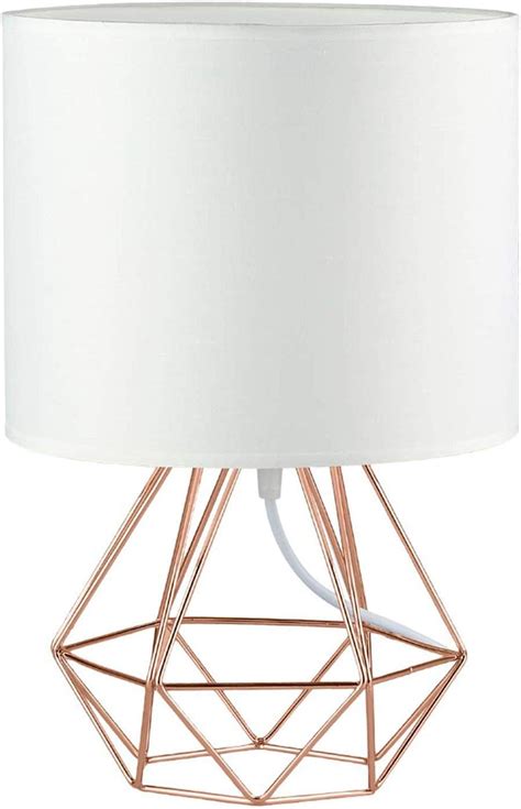 Modern Rose Gold Desk Table Lamps For Living Room Bedroom Minimalist