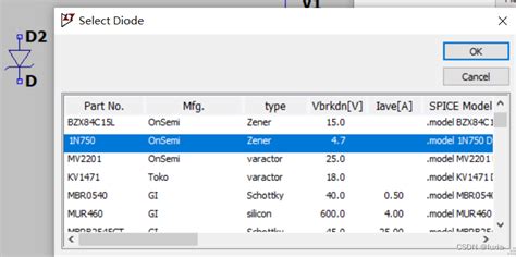 Ltspice仿真 二极管稳压器电路 Ltspice二极管怎么设置 Csdn博客