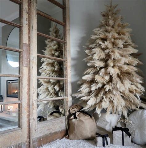 Pampas Grass Tree Decoração De Natal Ideias De Decoração De Natal