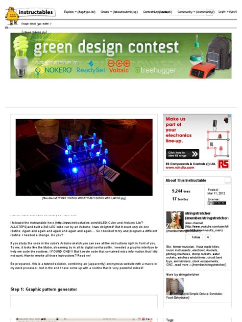 3x3 Led Cube Programming Tips Arduino Based Pdf Mobile App