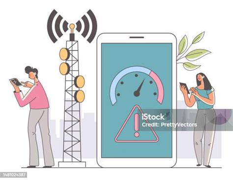 인터넷 기술 와이파이 액세스 오류 와이파이 손실 개념입니다 벡터 그래픽 디자인 그림 라디오 전파에 대한 스톡 벡터 아트 및 기타 이미지 라디오 전파 가리키기 개념