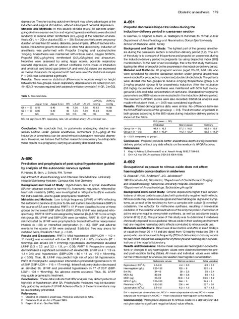 Pdf Propofol Decreases Bispectral Index During The Induction Delivery Period In Caesarean
