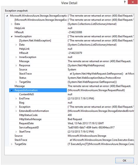 C Azure Table Storage Returns 400 Bad Request Stack Overflow